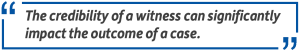 What Makes a Witness Not Credible?